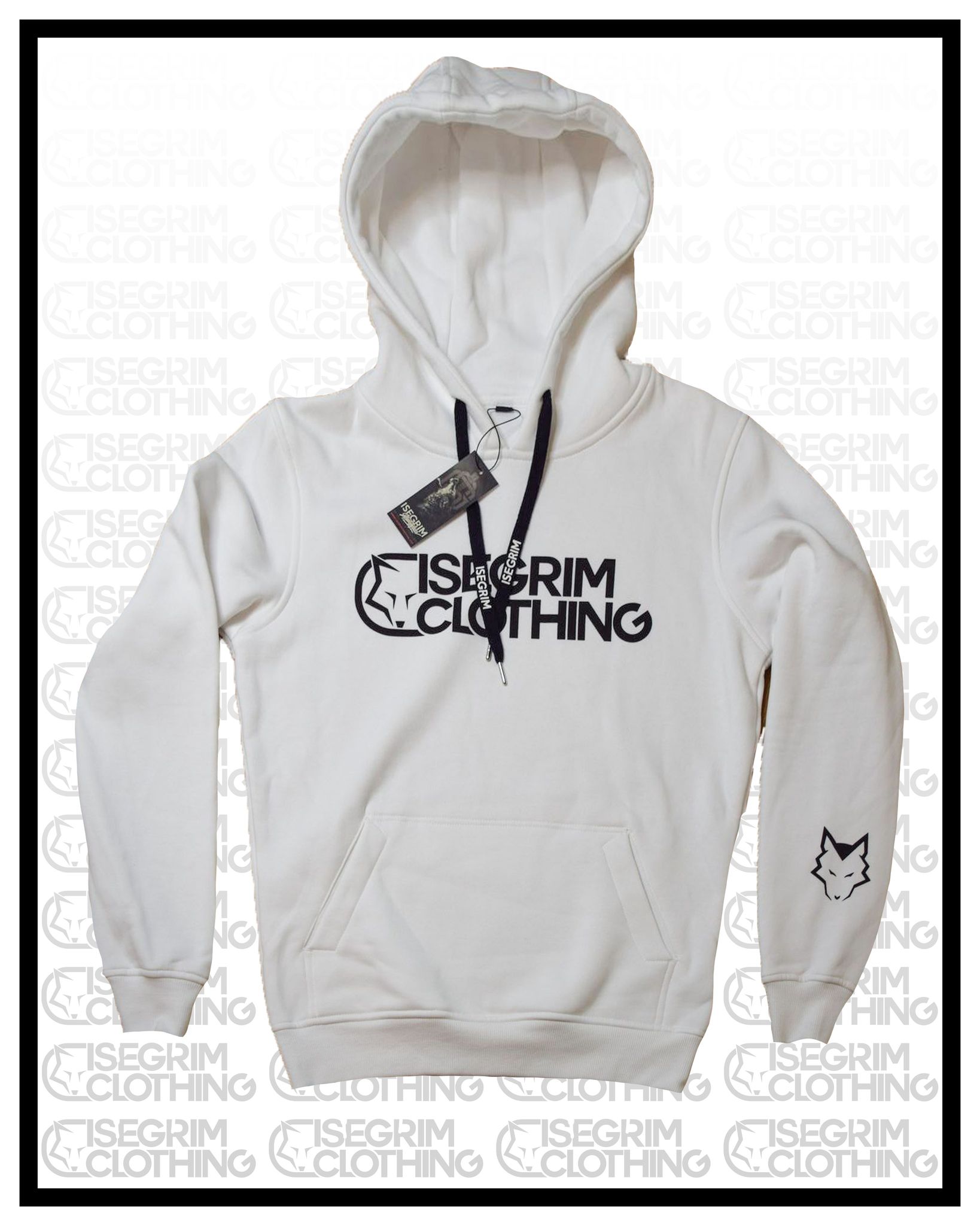 Hoodie Logo white | Isegrim Fashion Store